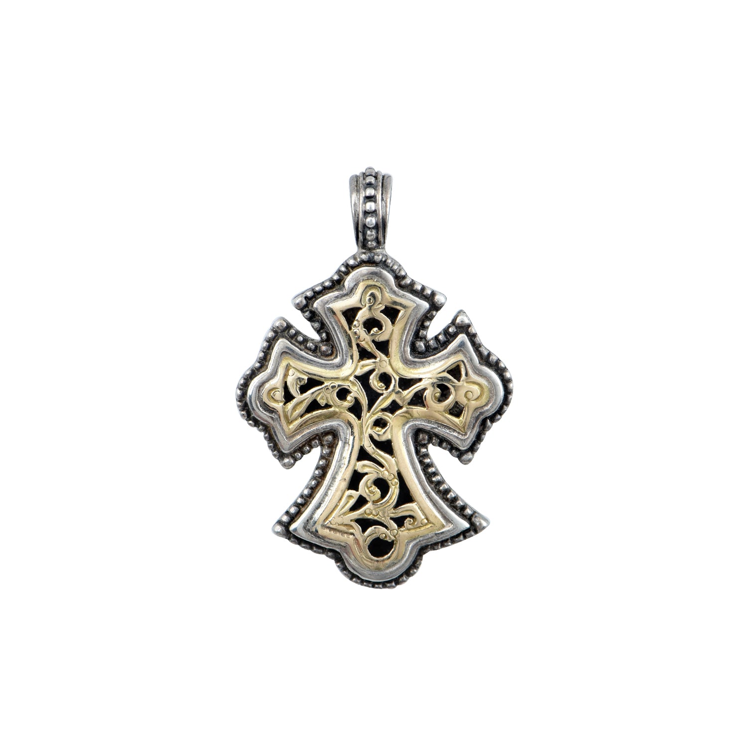 Dione Silver & Gold Cross | Handmade Greek Jewelry | Melikos