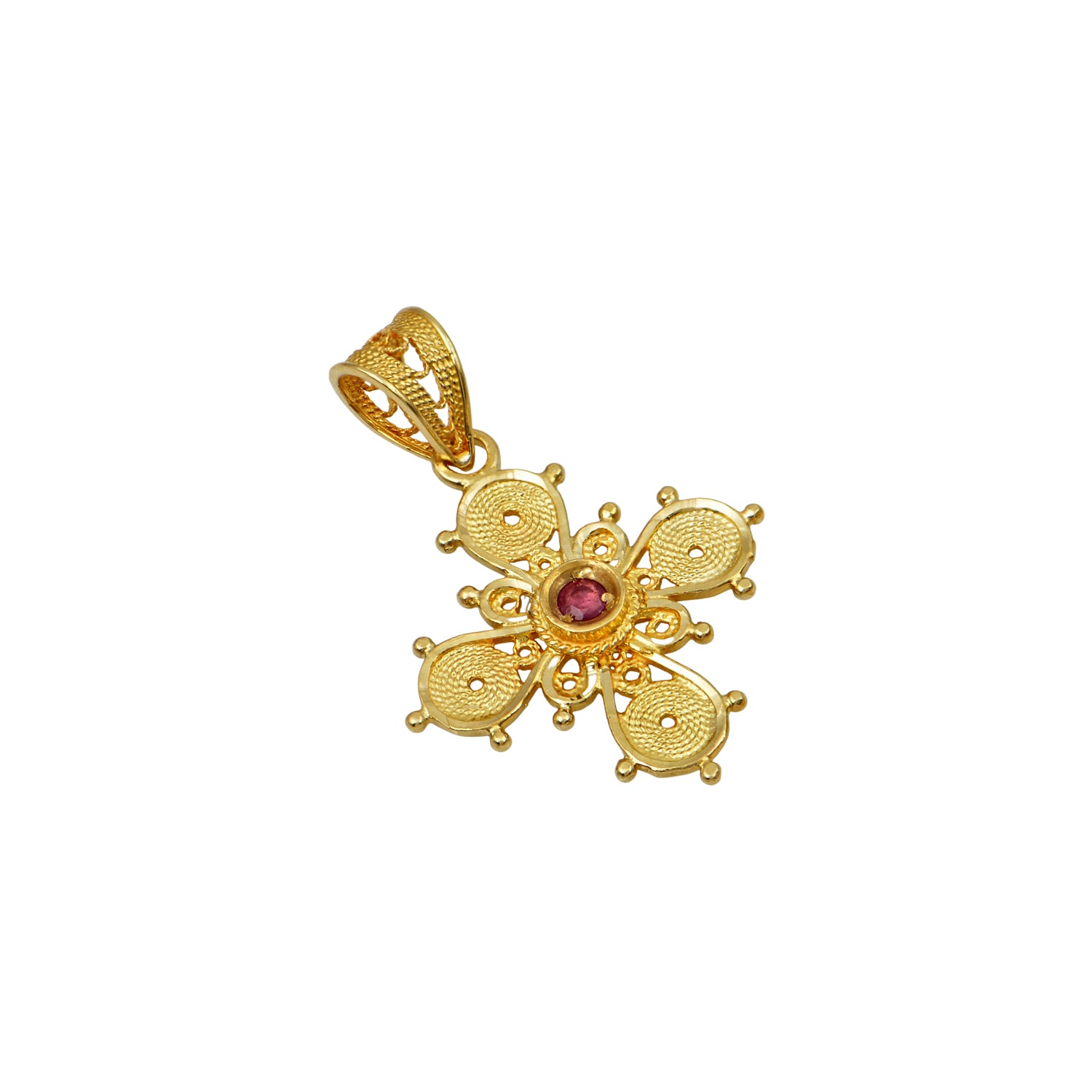 Efimia Gold Orthodox Cross | Handmade Greek Jewelry | Melikos