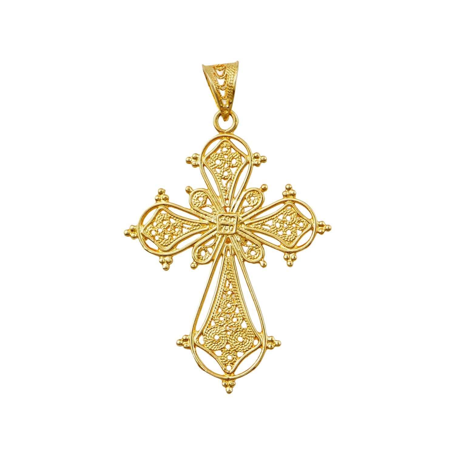 Elpis Gold Orthodox Cross | Handmade Greek Jewelry | Melikos